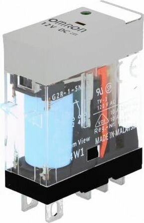 Реле OMRON G2R-1-SN-DC12(S) Реле электромагнитное SPDT Uобмотки 12ВDC 10A/250ВAC 2500ВА 1шт