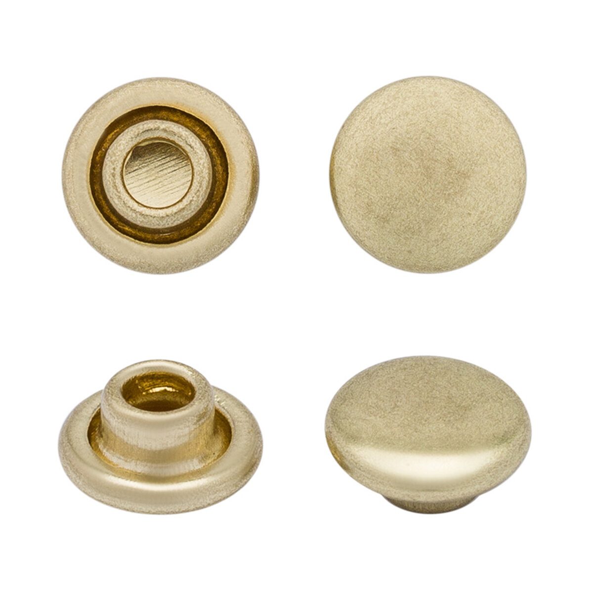 Хольнитены односторонние джинсовые 7 мм, BIG, 53422, без гвоздика, металл (золото), 100 шт