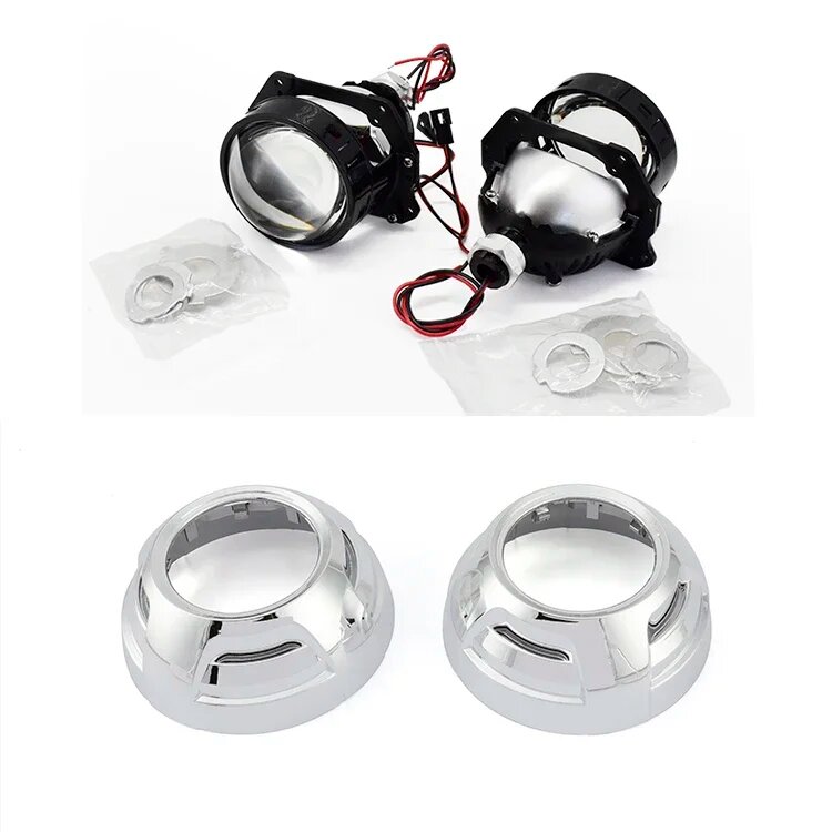 Ronan 40 Вт 3 дюйма Bi-Led объектив проектора 4,3 K 6K 2000LUX для H1 H4 H7 4300к, With Mask-KY