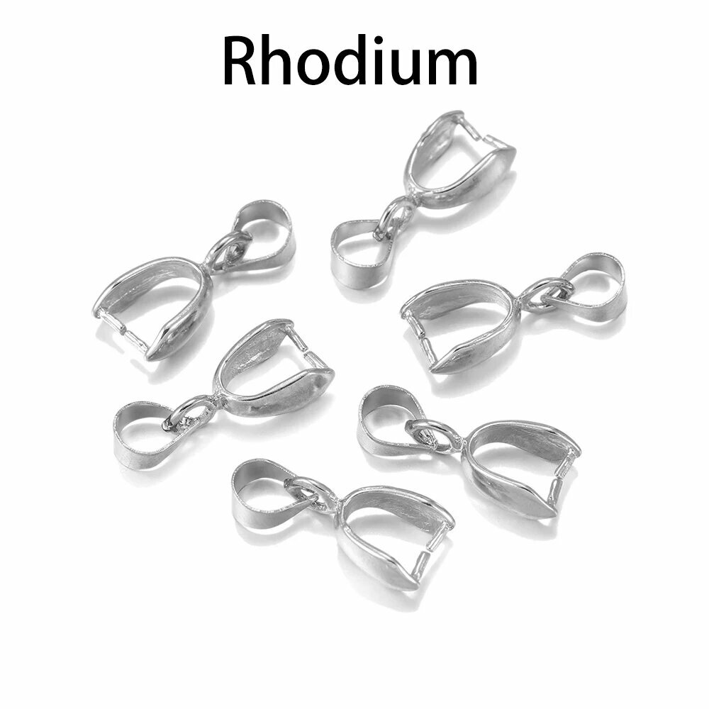 Зажимы для украшений Rhodium, 4x13mm, 20шт
