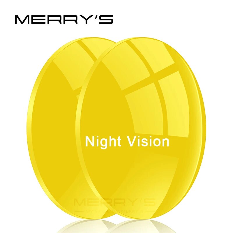 Очки MERRYS Night Vision, светло-желтые, CR-39, индекс 1.56
