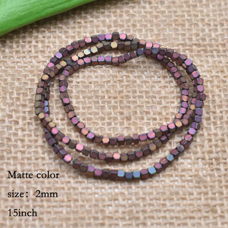 Квадратные бусины из гематита YanQi 40-2mm matte