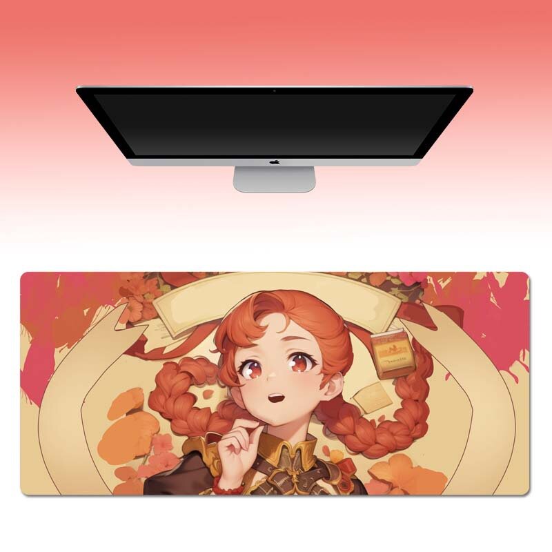 Коврик для мыши Liangcaida "Cute Anime Girl", натуральный каучук, нескользящий, 900х400х2 мм