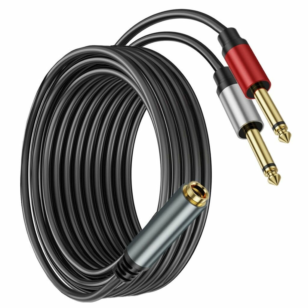 Женский аудиокабель к двойному 6,35 мм штекеру TS mono Mono audio cable-5 метров