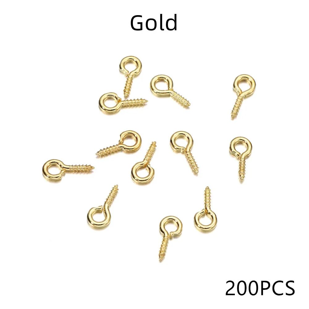 Мини булавки для бижутерии, 4x8mm, Gold, 200шт