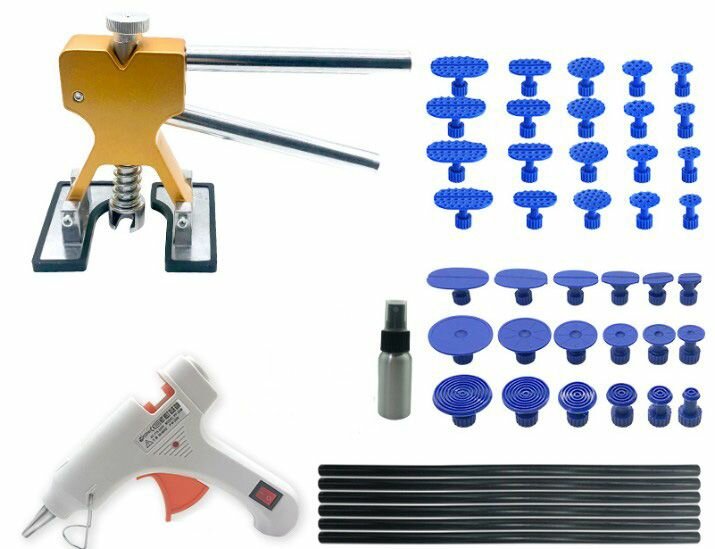 Комплект для удаления вмятин, минилифтер для рихтовки без покраски с клеем и клеевым пистолетом