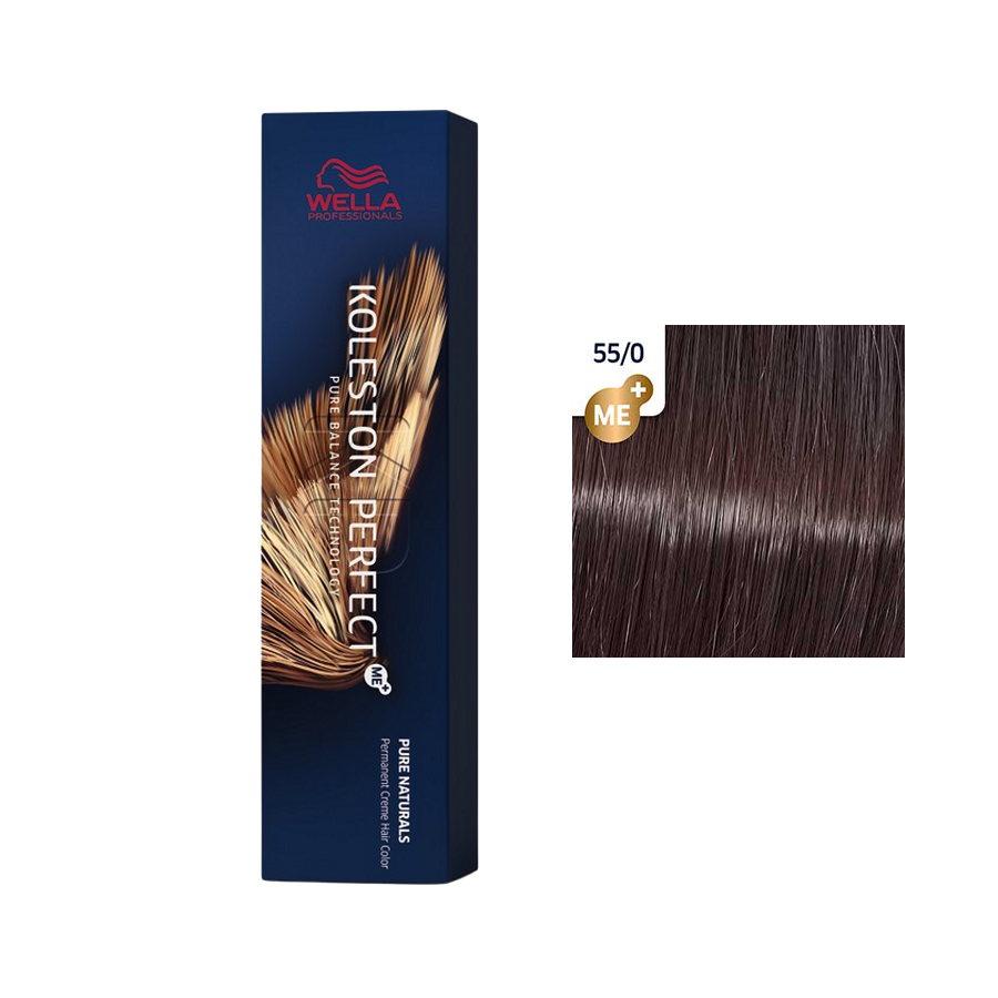 Wella Koleston Perfect ME+ 55/0 - Стойкая краска светлый шатен интенсивный натуральный 60 мл
