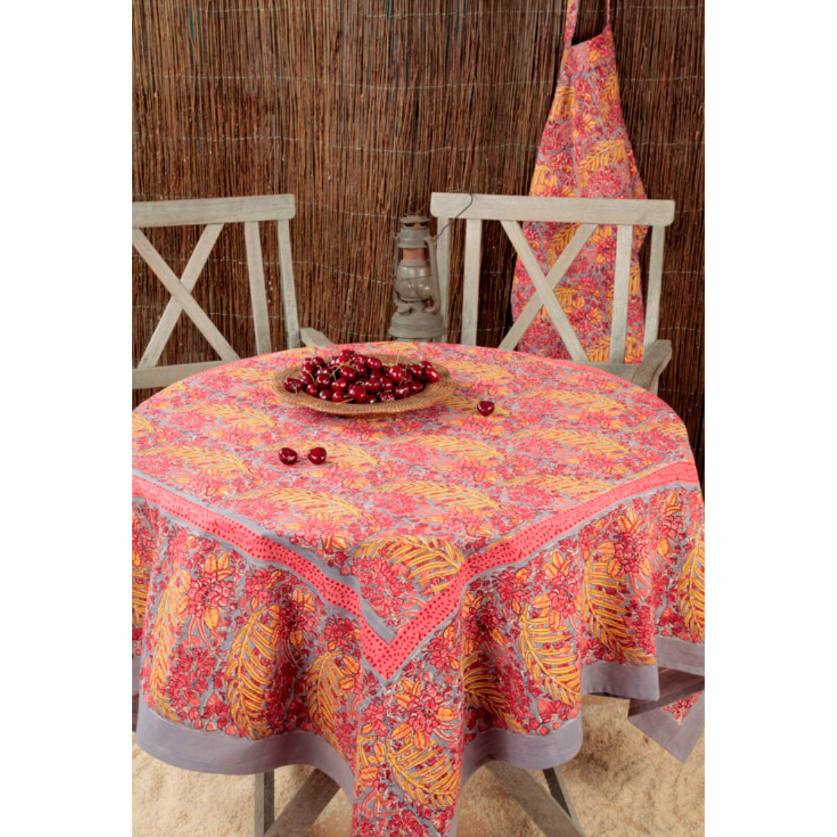 Скатерть "Bougainvilliers grey-red" 180*270см, Mas d'Ousvan, 34.66.270