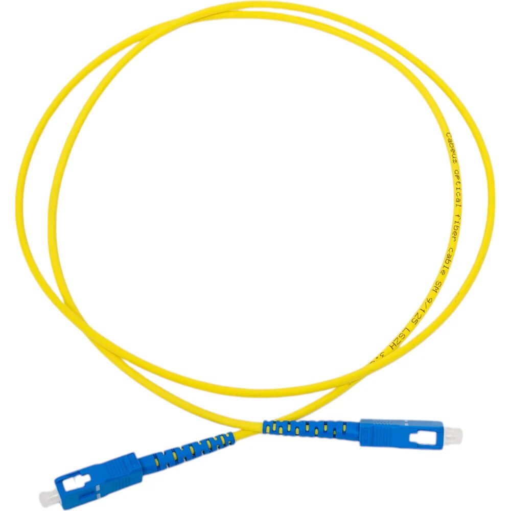 Оптический шнур Cabeus simplex sc-sc 9/125 sm 1м lszh FOP(s)-9-SC-SC-1m, 3 мм