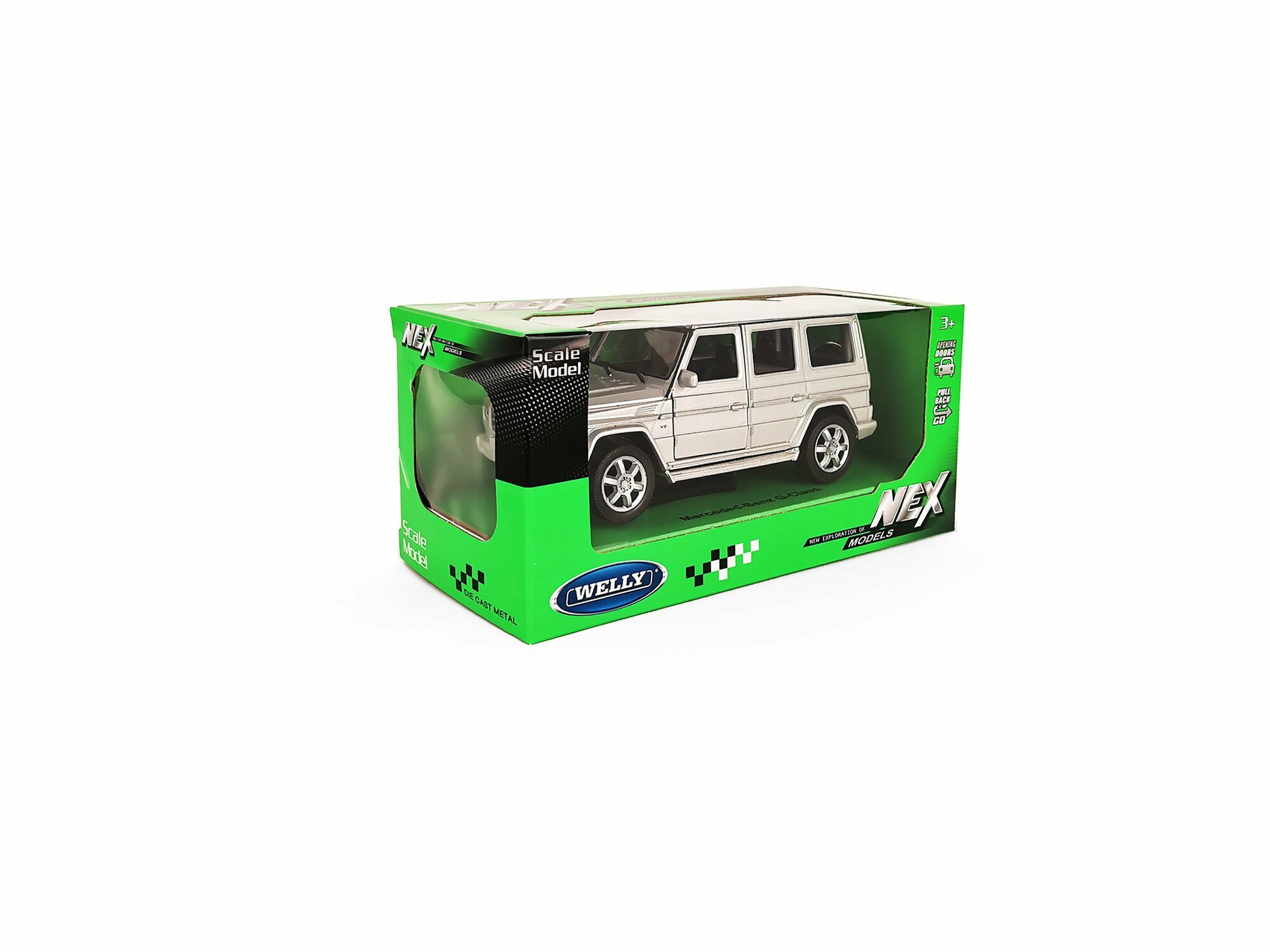 Машинка WELLY 1:32 Mercedes-Benz G-Class, цвет серый 39889