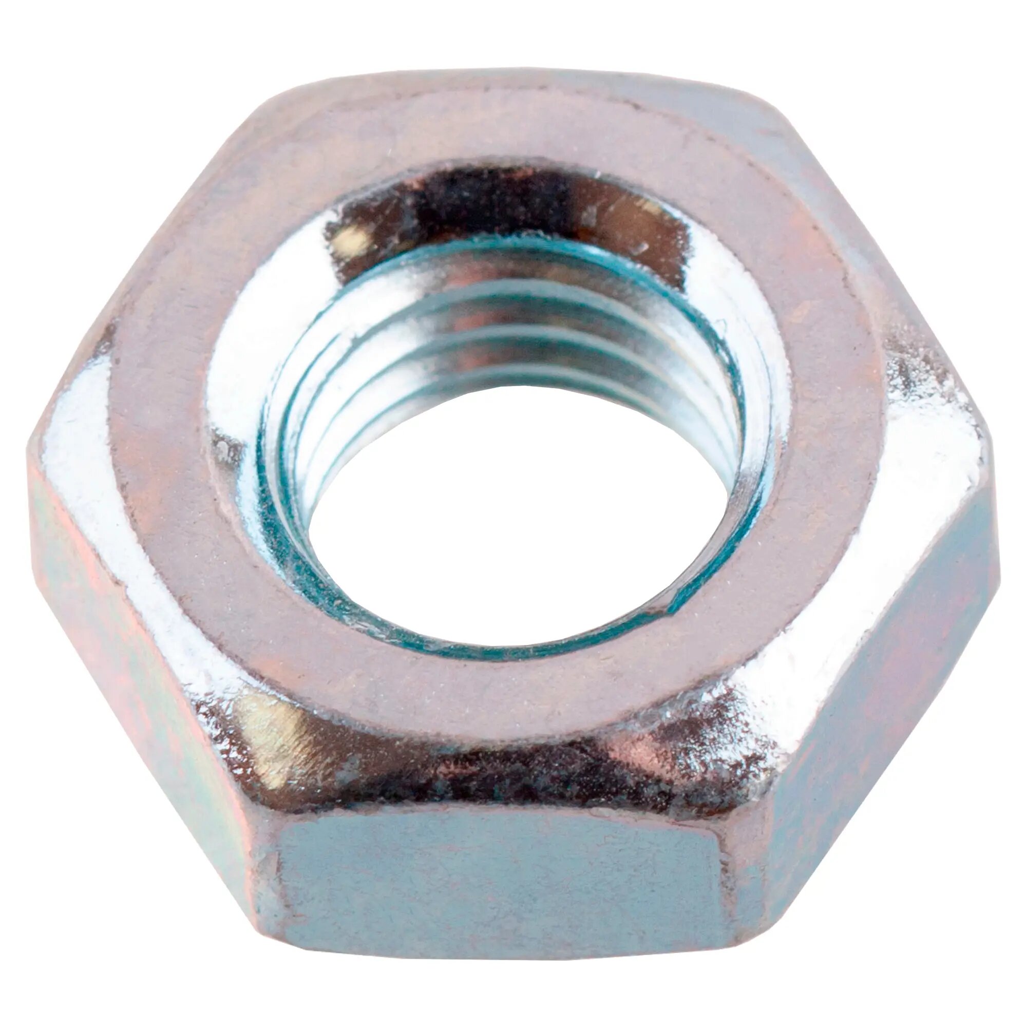 Гайка шестигранная М10 DIN 934 из стали, оцинкованная, набор 20 шт, высокопрочная