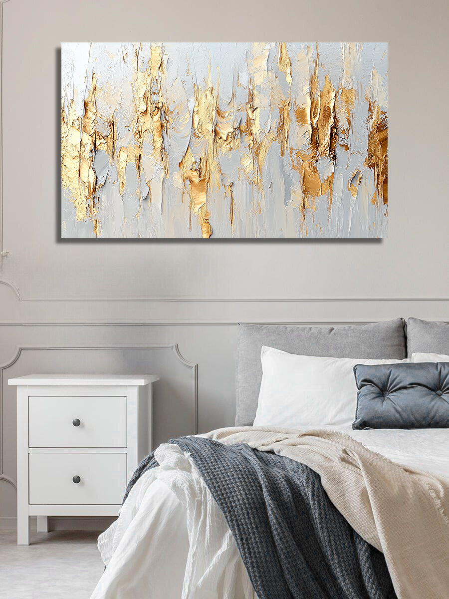 Картина на холсте LOFTime 60х100 Абстракция сер зол 15 КБ-1066-60100