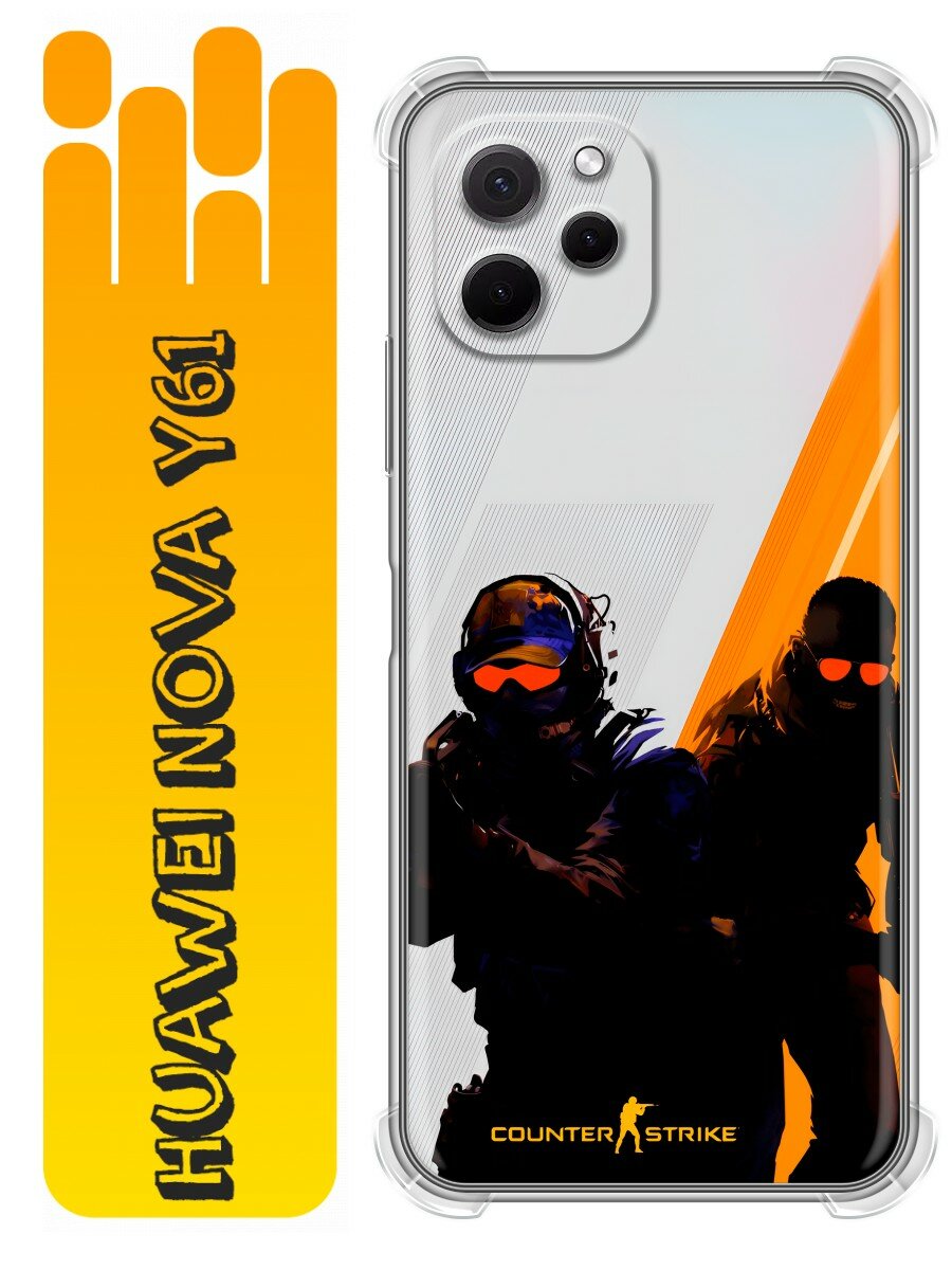 Чехол для Huawei Nova Y61 4G с принтом Контер страйк Counter strike (Хуавей Нова У61 4G)