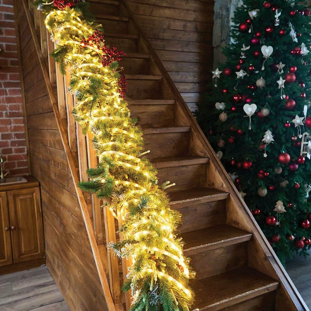 Светодиодная гирлянда Feron CL587 линейная Мини Дюралайт 2700К с контроллером, 15м, c питанием от сети 220V 51460, цвет