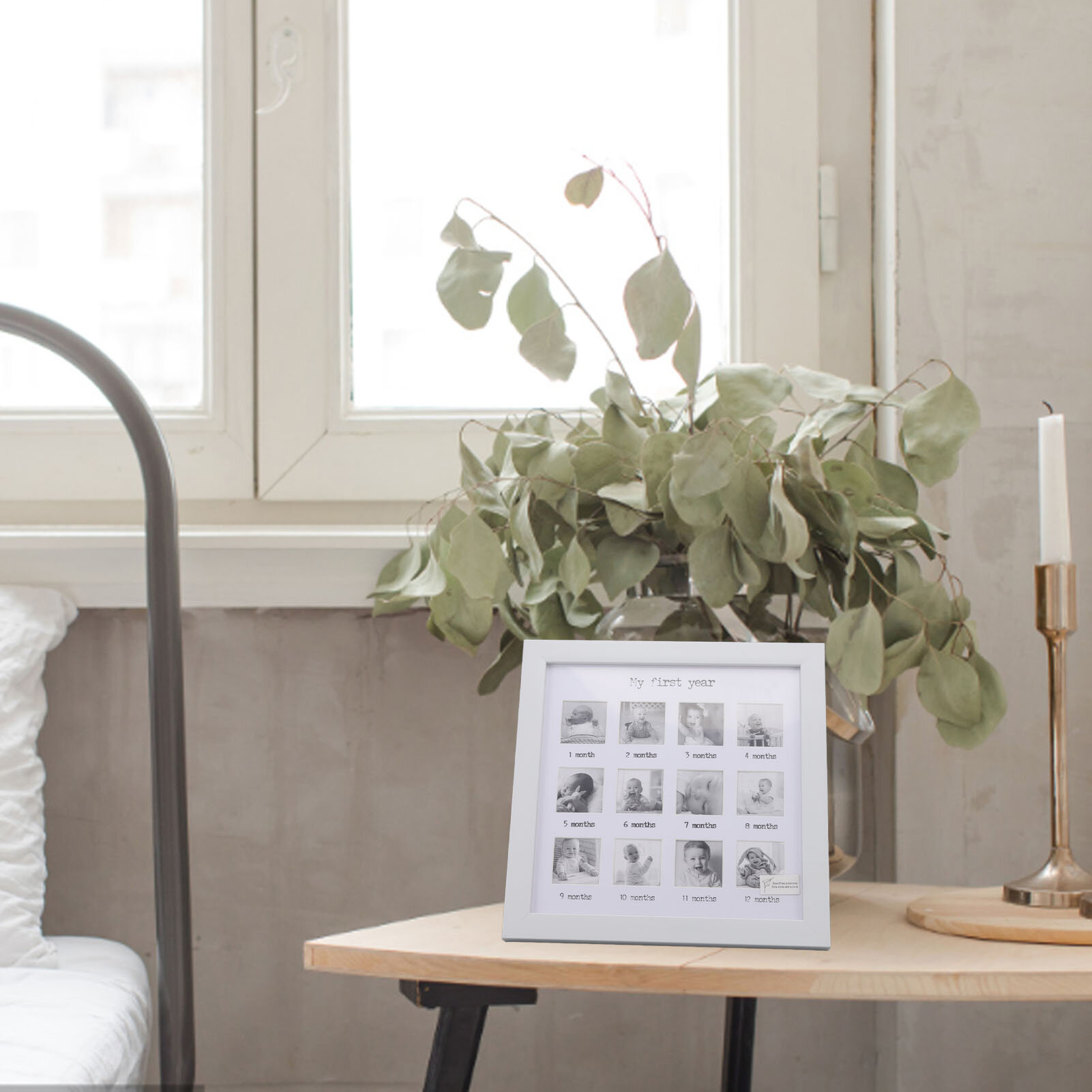Рамка для фото первого года жизни ребенка, ежемесячная фоторамка для новорожденного 12 месяцев, запись роста ребенка, подарок на память для ребенка