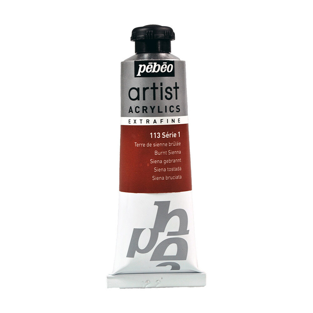 Краска акриловая Pebeo Artist Acrylics extra fine, №1, 37 мл, сиена жженая