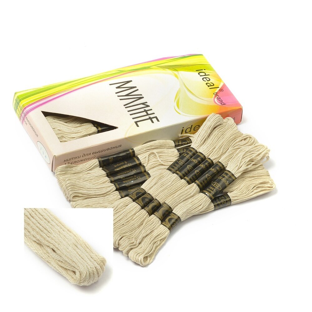 Нитки мулине IDEAL 100% хлопок, 24х8 м, цвет 212 (МУЛ. ТВ. IDEAL.212)