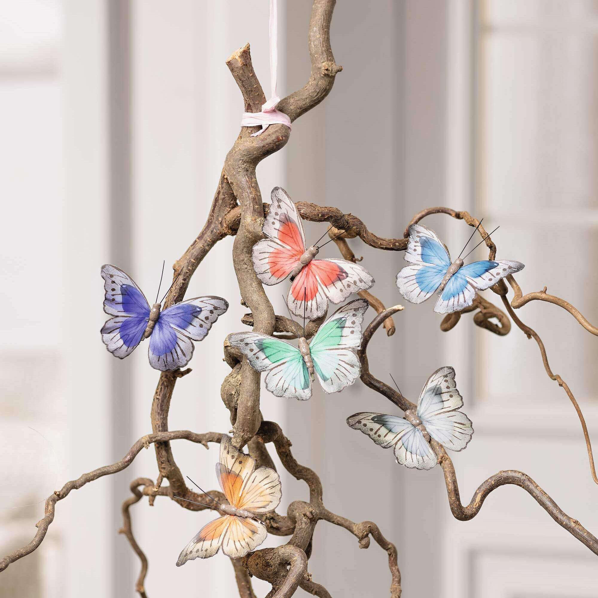 Декоративные украшения "Бабочки на прищепках", 6 штук