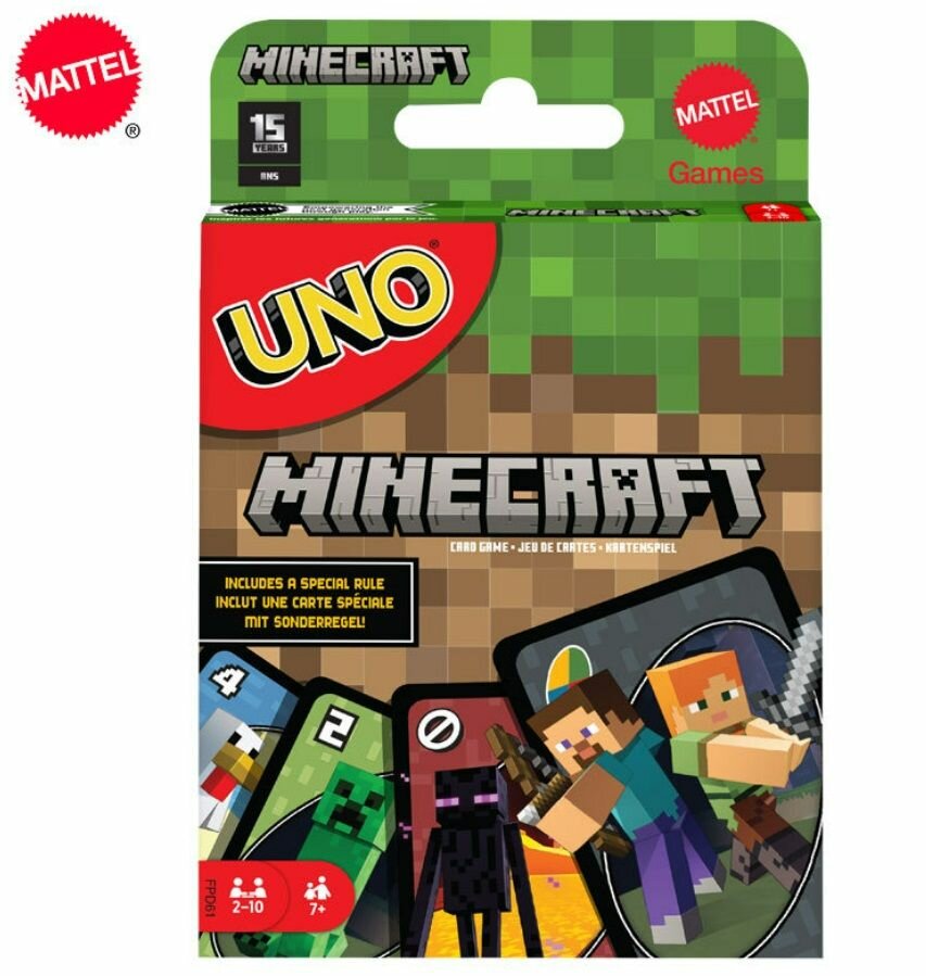 Настольная карточная игра UNO "Minecraft" (УНО "Майнкрафт"). Производство "Mattell" (ориг. издание)