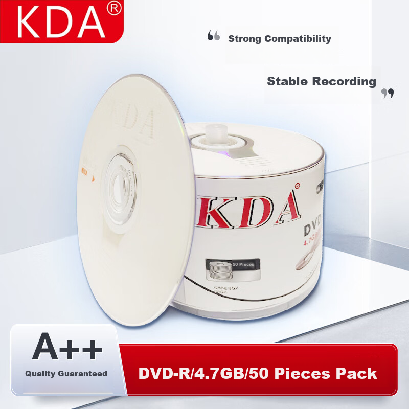 KDA DVD-R Simple Series 16x Speed 4.7GB Discs/recordable Discs/blank Discs/recordable Discs/disk Simple Packaging 50 Pieces DVD Discs Recordable Discs