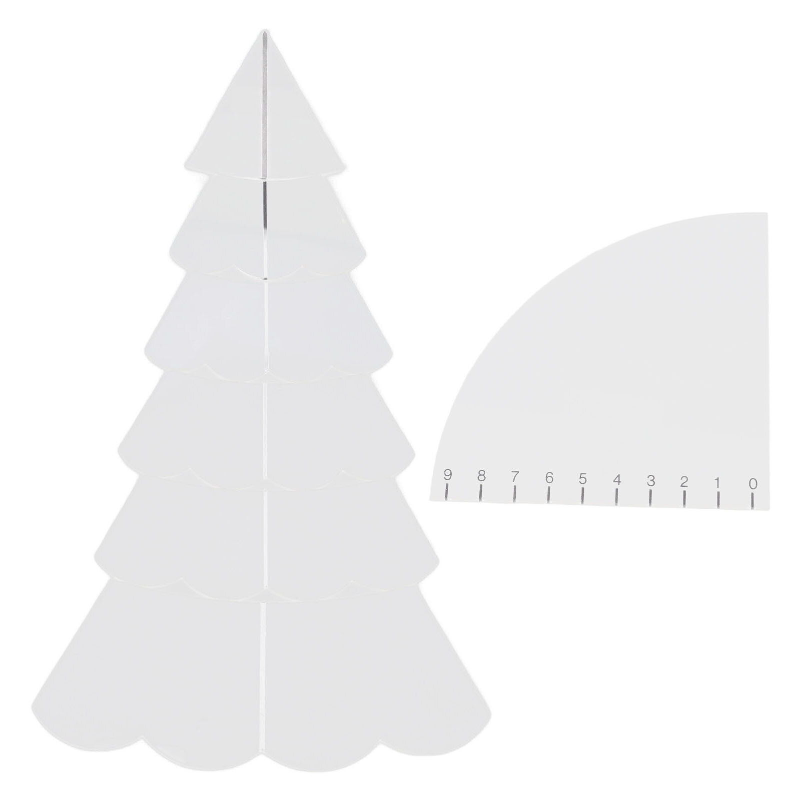 Набор для квеилтинга ёлки ручной работы Прозрачный акриловый шаблон для шитья DIY Линейка Инструмент для изготовления подносных ковриков Размер S 1 Линейка 6 Детали для DIY ёлки