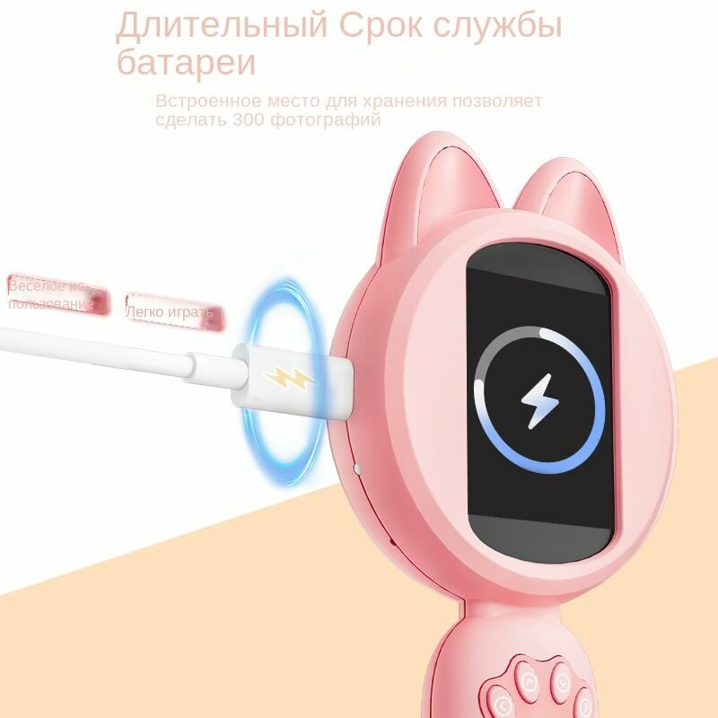 Микроскоп детский HM020B, портативный, цветной экран, с опытами, набор для детей, 2-14 лет, 13 языков — фото 1