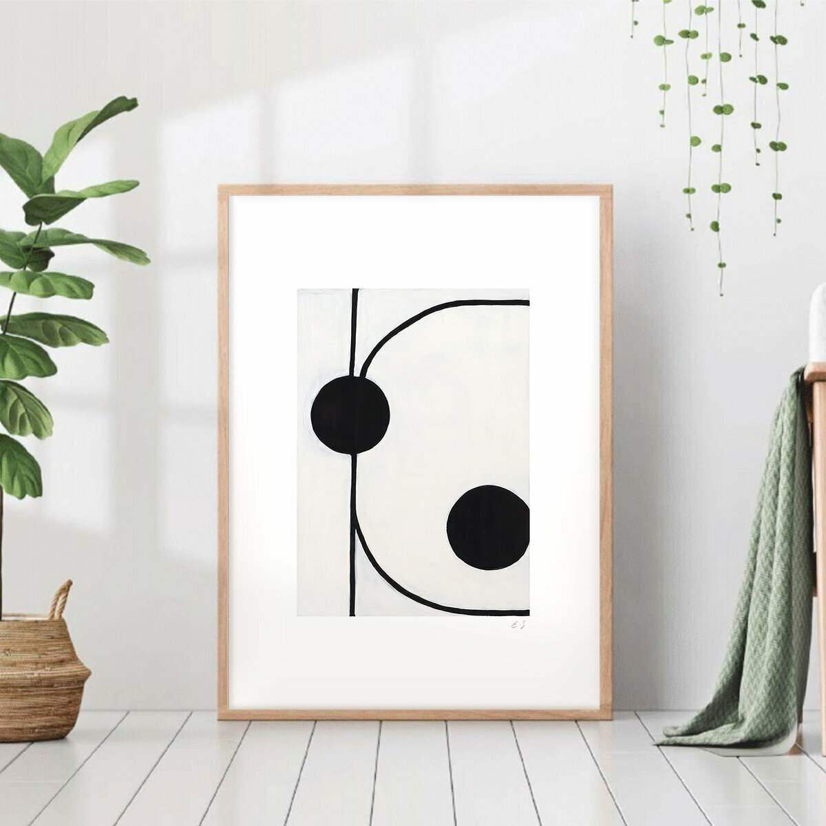 Постер "Абстракция графика минимализм" 50x70 без рамки для интерьера на стену