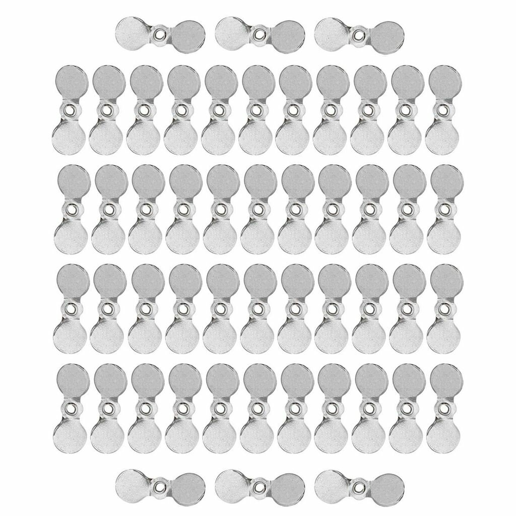 Инструменты для рыбалки, Безопасные пропеллерные блестки - серебряные - L, 50 штук