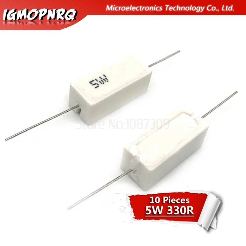 Резисторы IGMOPNRQ 330 Ом 5 Вт (10 шт)