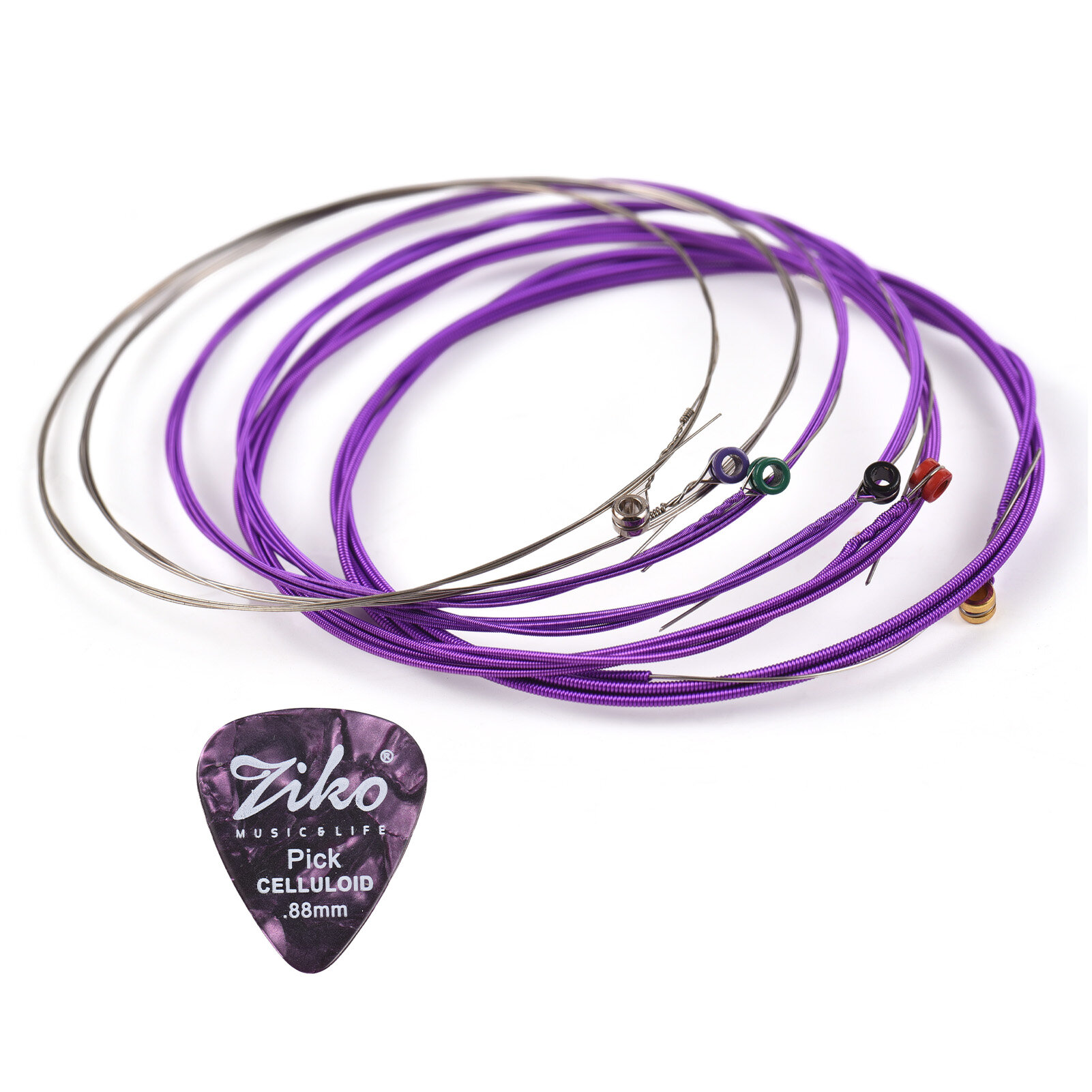 1 набор из 6 гитарных струн, сменные струны для электро- и акустической гитары, набор аксессуаров для универсальной электро- и акустической гитары для начинающих гитаристов исполнителей, детали музыкальных инструментов