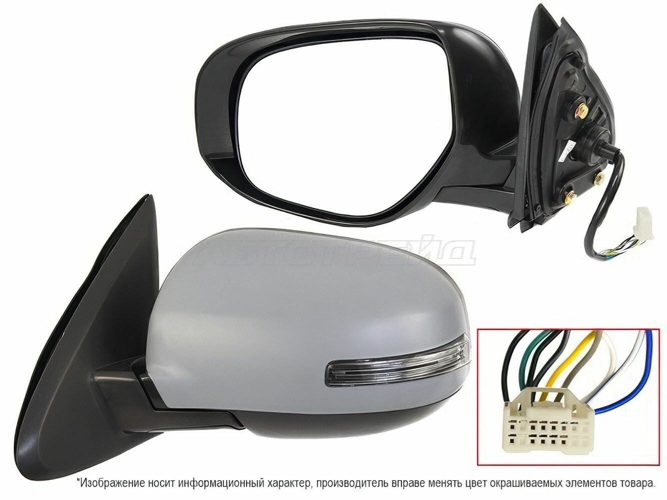 Зеркало левое, складное, обогрев, поворотник, 9 конт для Митсубиси ASX, Аутлендер, RVR арт STMB539402 SAT