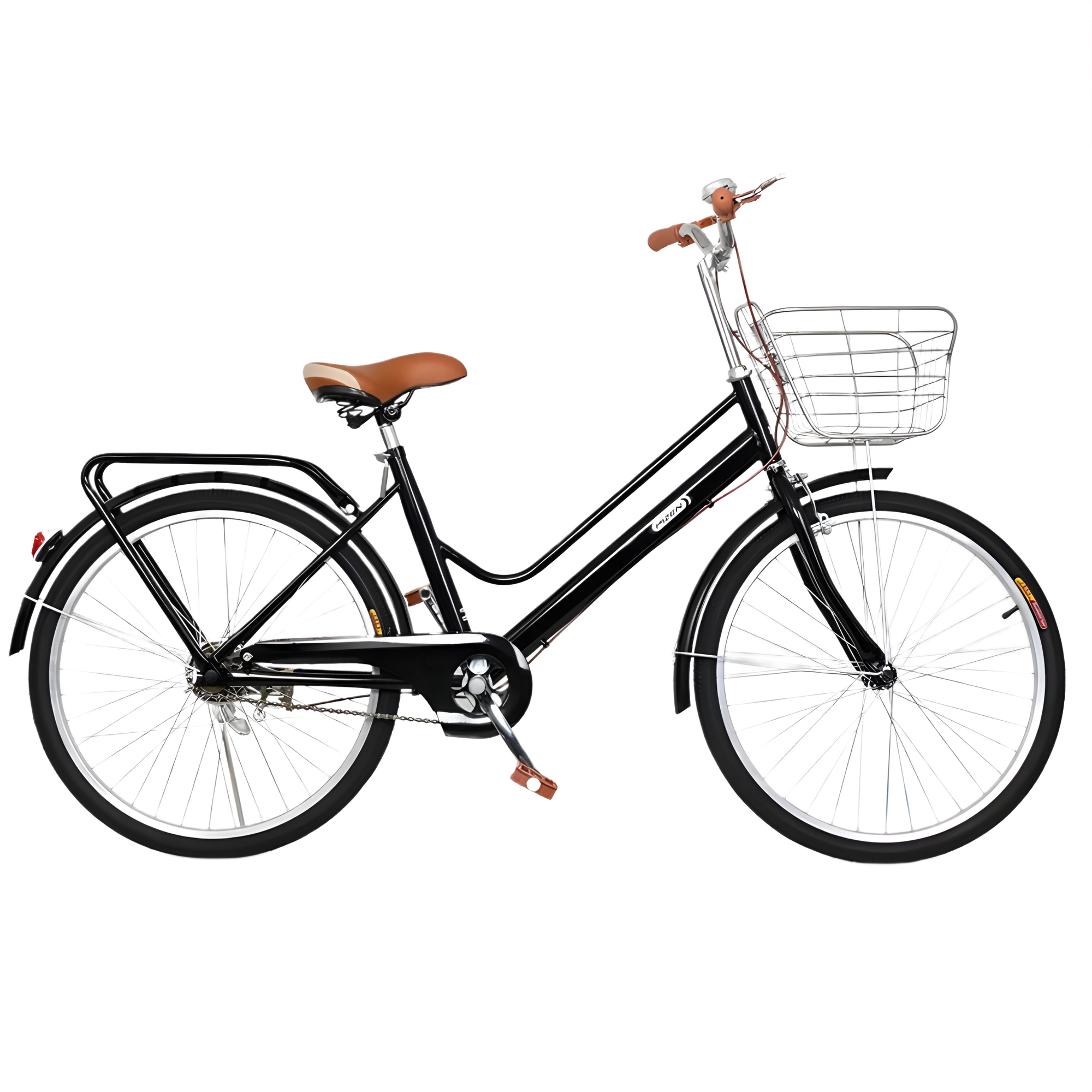 Женский городской велосипед Xichi 26 дюймов, литые шины, стальная рама, черный, 2025 год