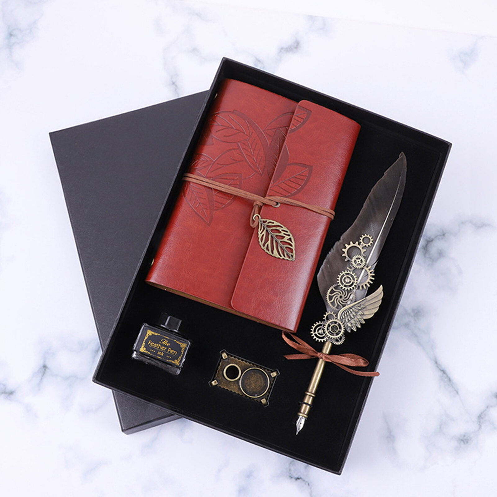Набор Ручек и Чернил Винтажное Перо Для Каллиграфического Письма Signature Dip Fountain с Держателем Блокнота Подарок На День Рождения Друзьям-Студентам