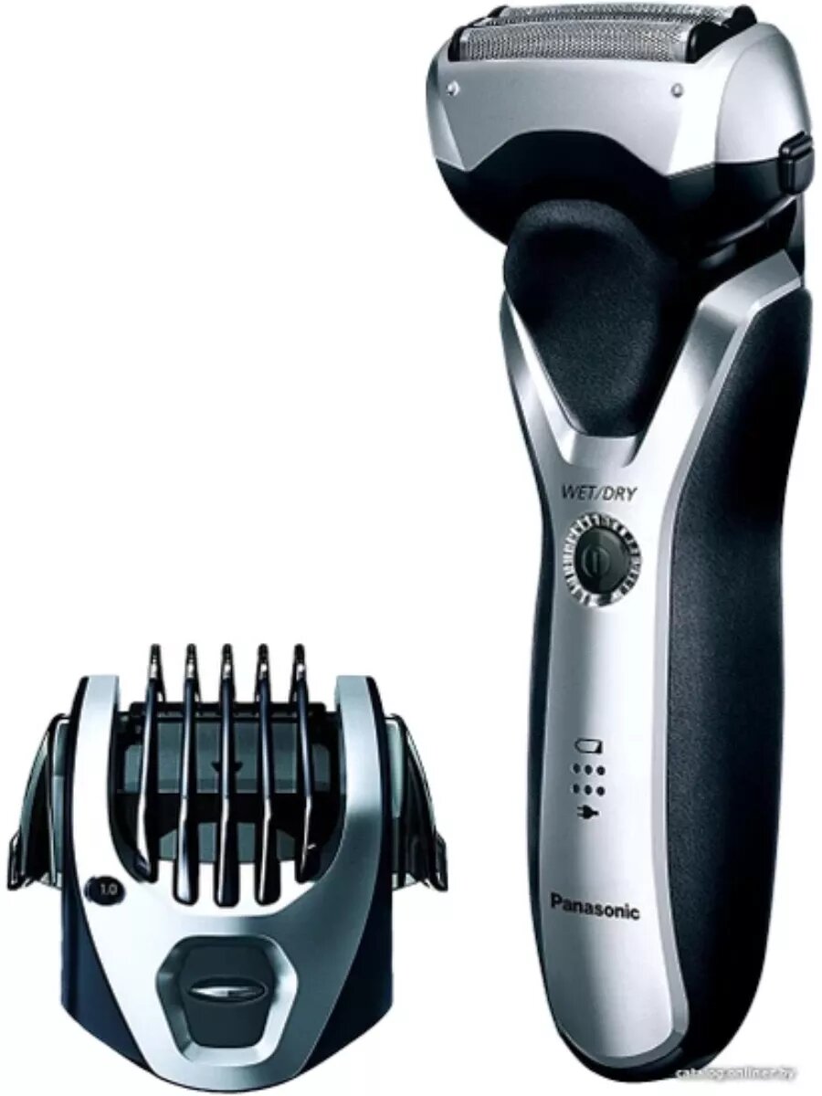 Умная электрическая бритва Panasonic ES-RT47, влажная/сухая, 3 лезвия, влагозащита. LED-индикатор, требуется адаптер на евровилку.