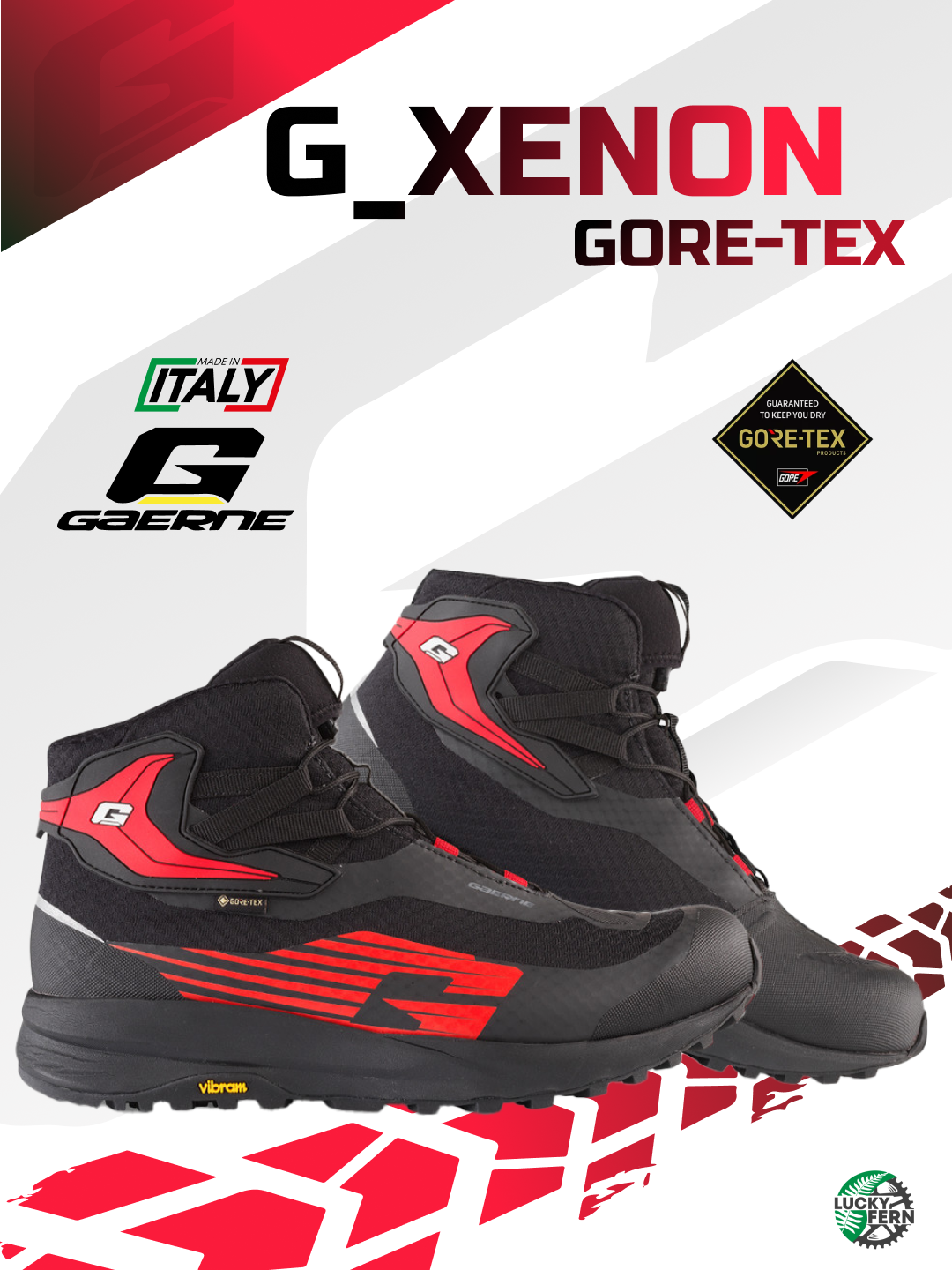 Мотоботы Gaerne G_Xenon Gore-Tex Black/Red 41