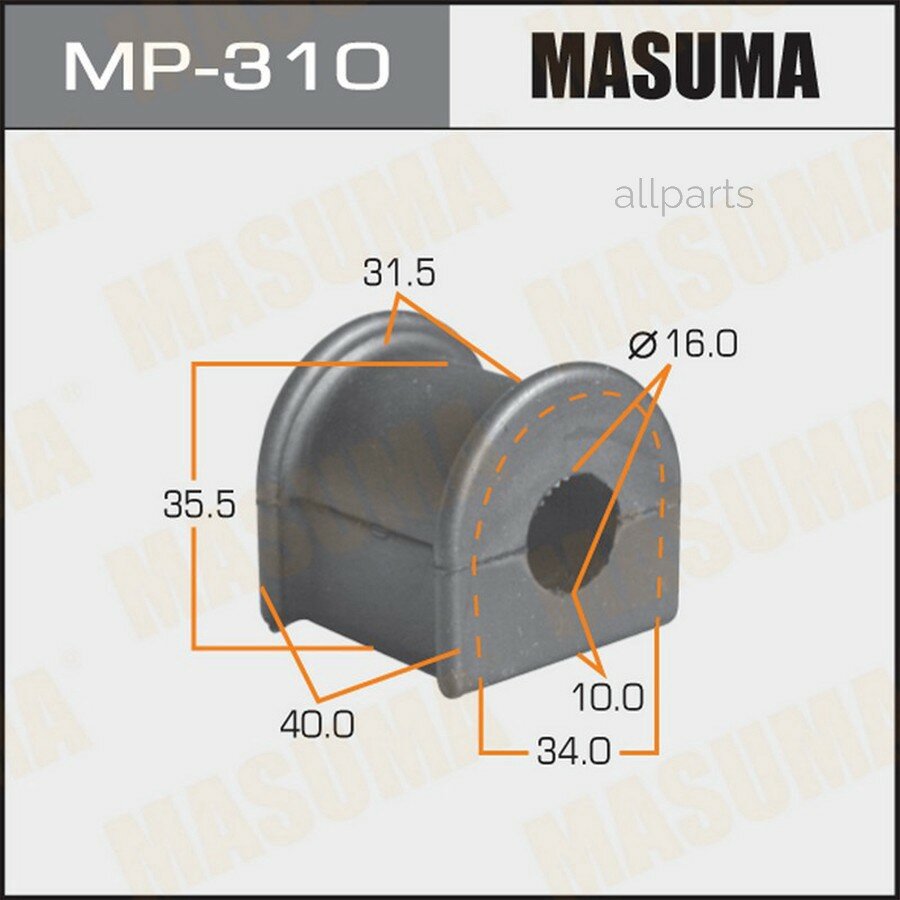 MASUMA MP-310 втулка стабилизатора заднего!\ Toyota Land Cruiser 90/Prado KZJ90/KDJ90/VZJ90