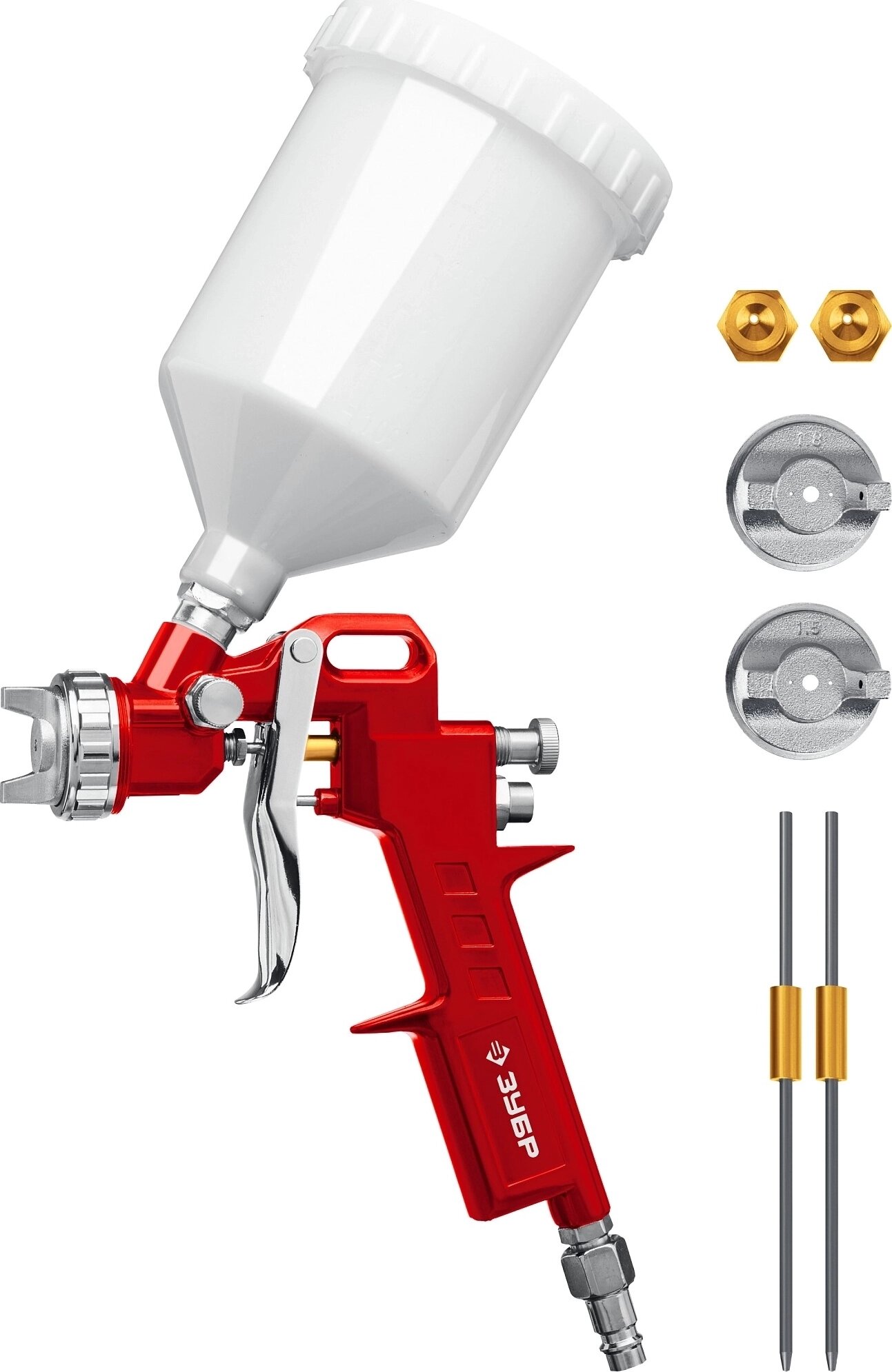 Пневматический краскопульт с верхним бачком ЗУБР 06458