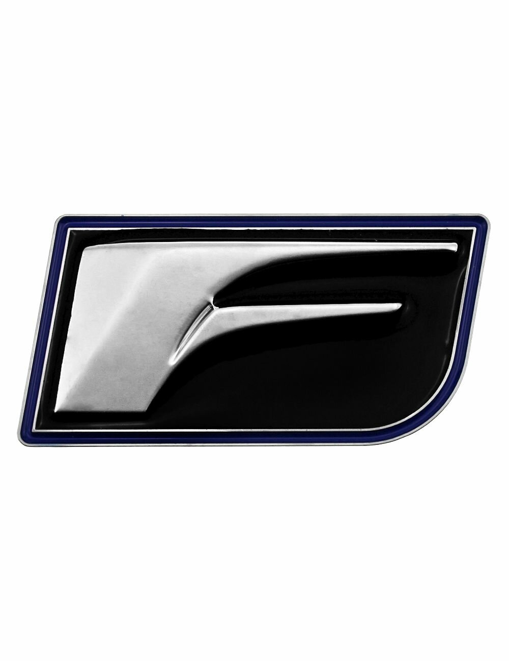 Эмблема для Lexus F-sport белая с черной буквой 65х34 мм.