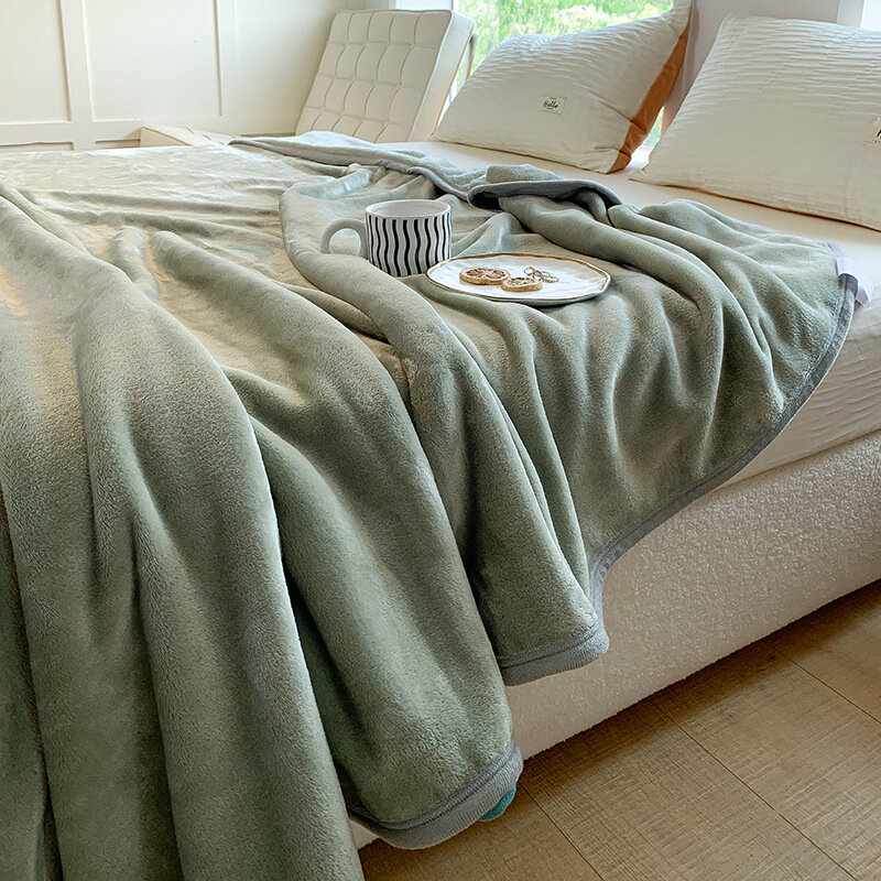 Одеяло из молочного флиса, тонкое фланелевое одеяло, маленькое покрывало из кораллового флиса, одеяло для дивана, офиса, сна