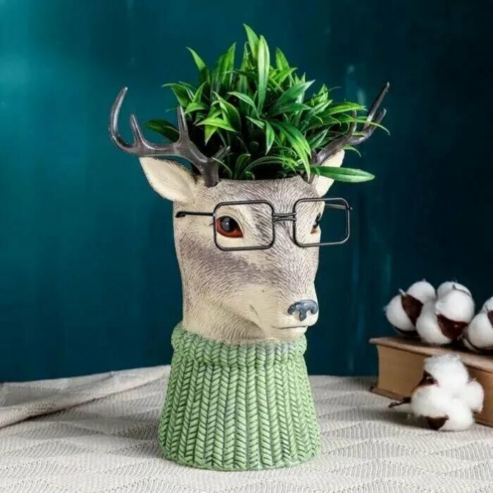 Ваза, 22 см , Искусственный камень, 1 шт