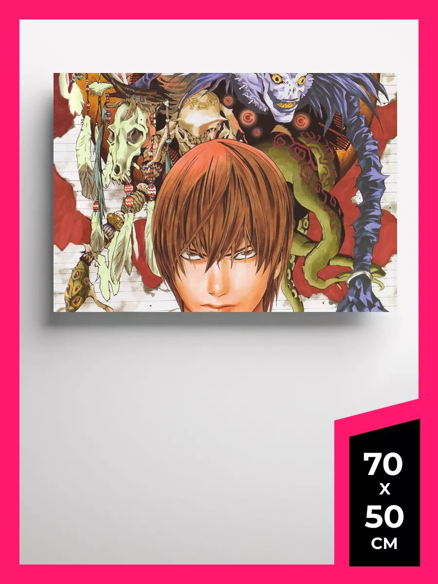 Постер Тетрадь смерти плакат Death Note А1, А2, А3,50х70, матовая фотобумага премиум качества