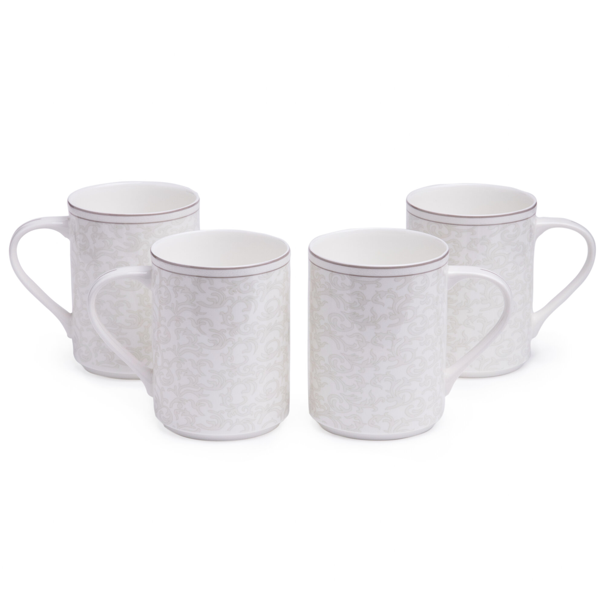 Набор кружек lefard grey lace 4 шт 400 мл KSG-440-316