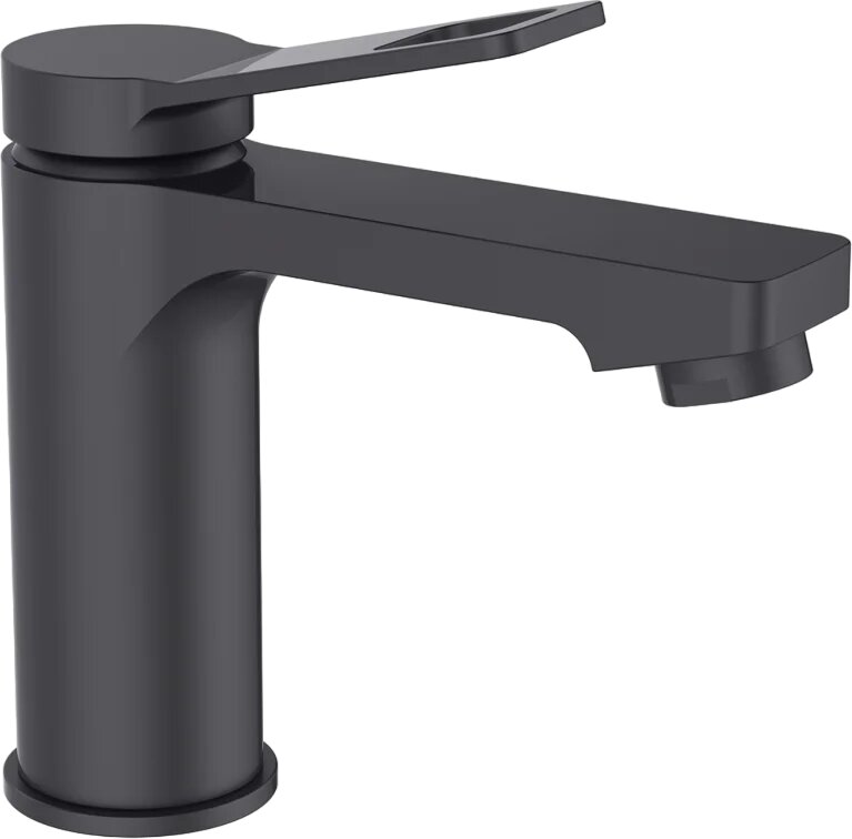 Смеситель для раковины D-lin D110364-A черный, матовый, кран для ванной в раковину, из латуни, рычажный, с керамическим картриджем