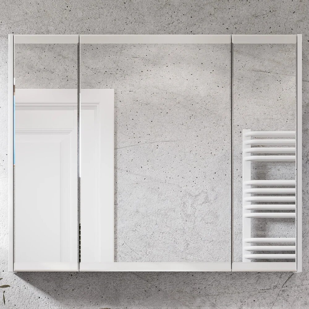 Зеркало-шкаф AQUATON Нортон 100 100 см, белое, зеркало настенное в ванную