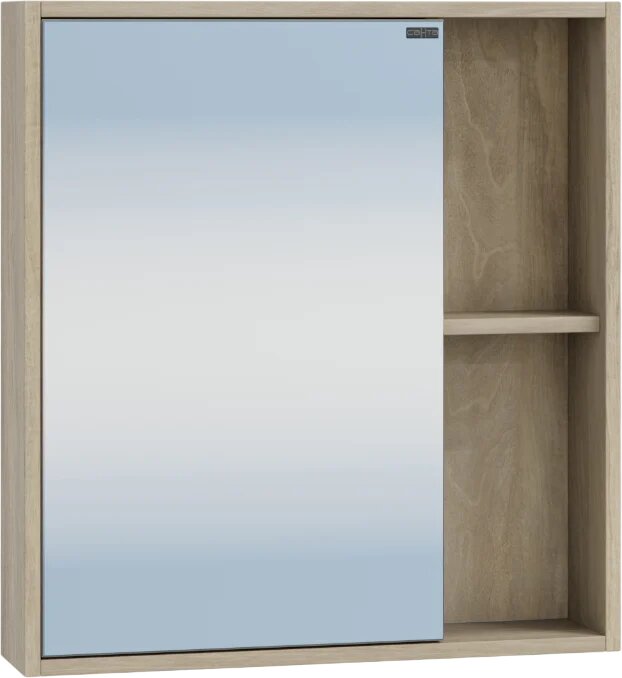 Зеркало-шкаф СаНта Прима 60 с боковыми полками, 60 см, в современном стиле, зеркало настенное в ванную