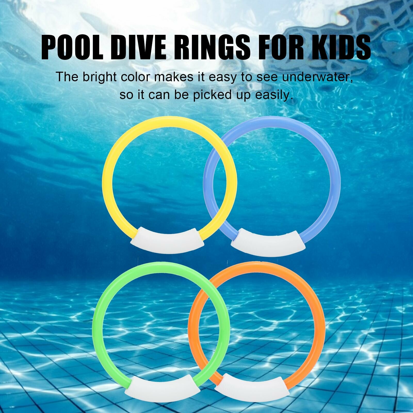 4 шт, кольца для дайвинга в бассейне, игрушечные кольца для подводного бассейна, забавные подводные игрушки для детей