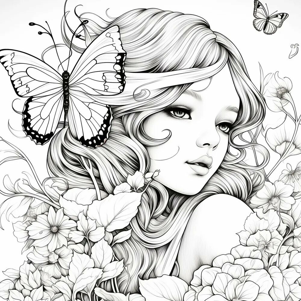 Книжка-раскраска цветочная фея, Альбом для рисования эльфы, высокое качество Книга каракулей 30 см*21 см, подходит для раскрашивания как взрослыми, так и детьми