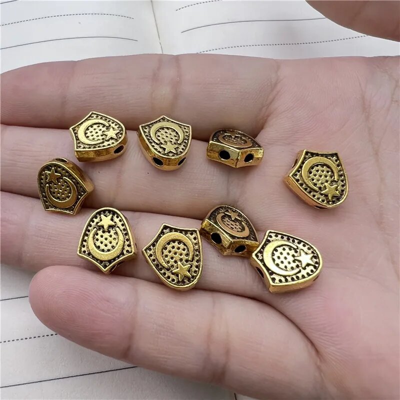 18 стилей, тибетское серебро, золото, Ближний Восток, четки из бисера, кисточка, 04 gold 20pcs