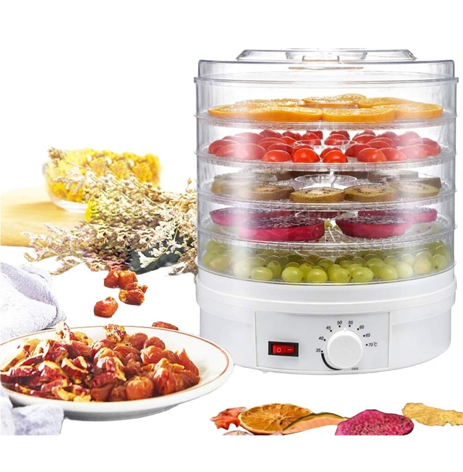 Пищевой дегидратор на 5 лотков с регулируемой температурой 35-70°C