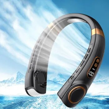 BLUKIDS Портативный вентилятор USB Портативный шейный Холодный Ручная зарядка Безшумный спортивный 5 - ступенчатое домашнее офисное вспомогательное оборудование, черный